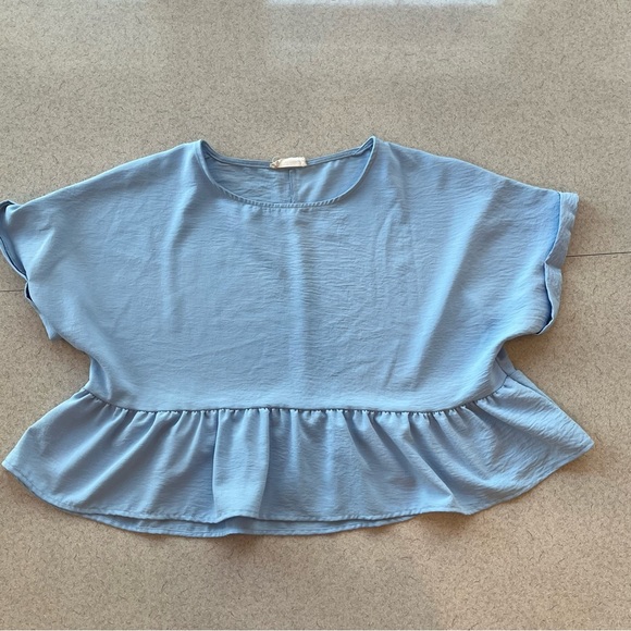 Altar'd State | Tops | Altars State Light Blue Flowy Shirt | Poshmark